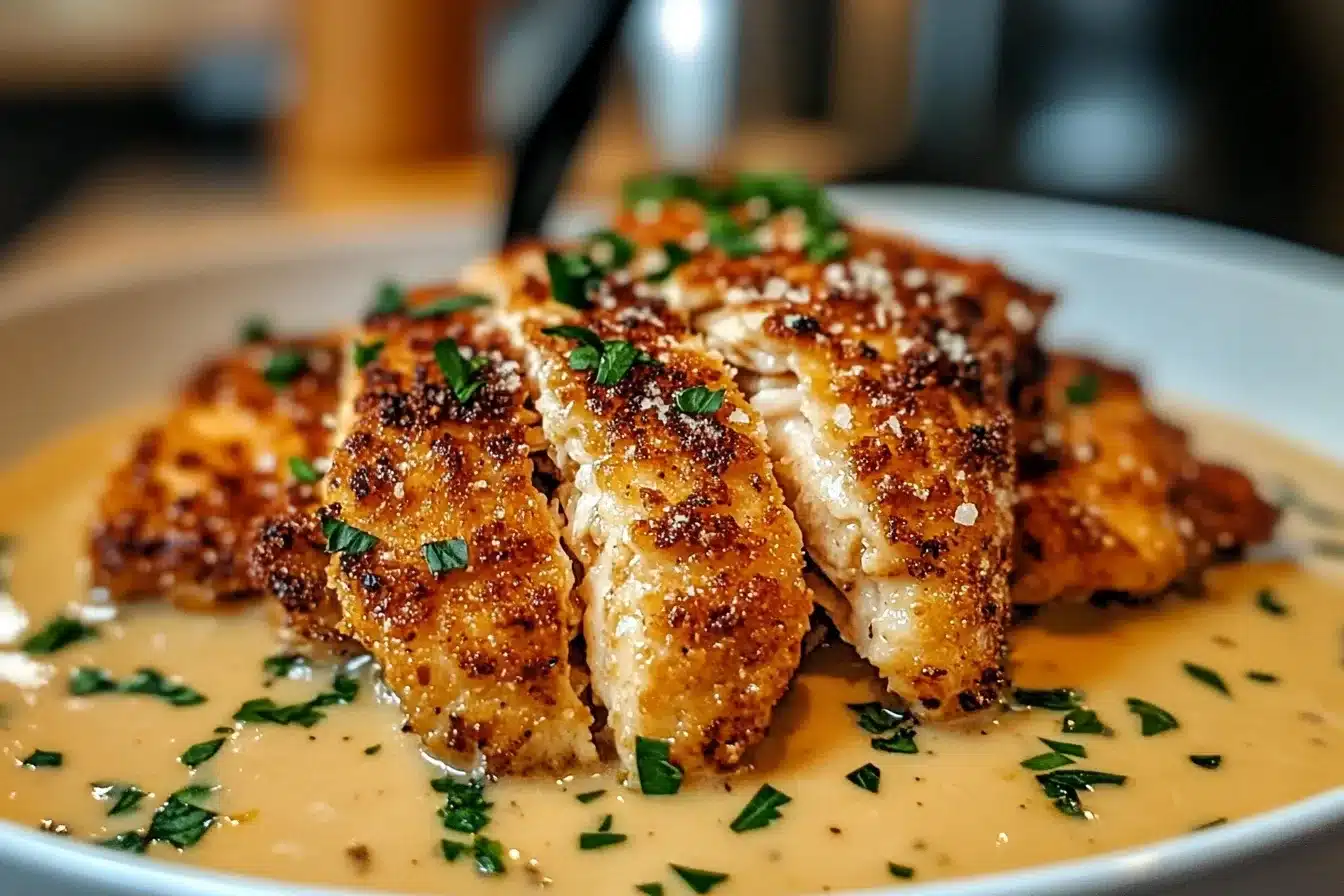 Nonna Maria’s Crispy Parmesan Chicken with a Rich Garlic Sauce ...