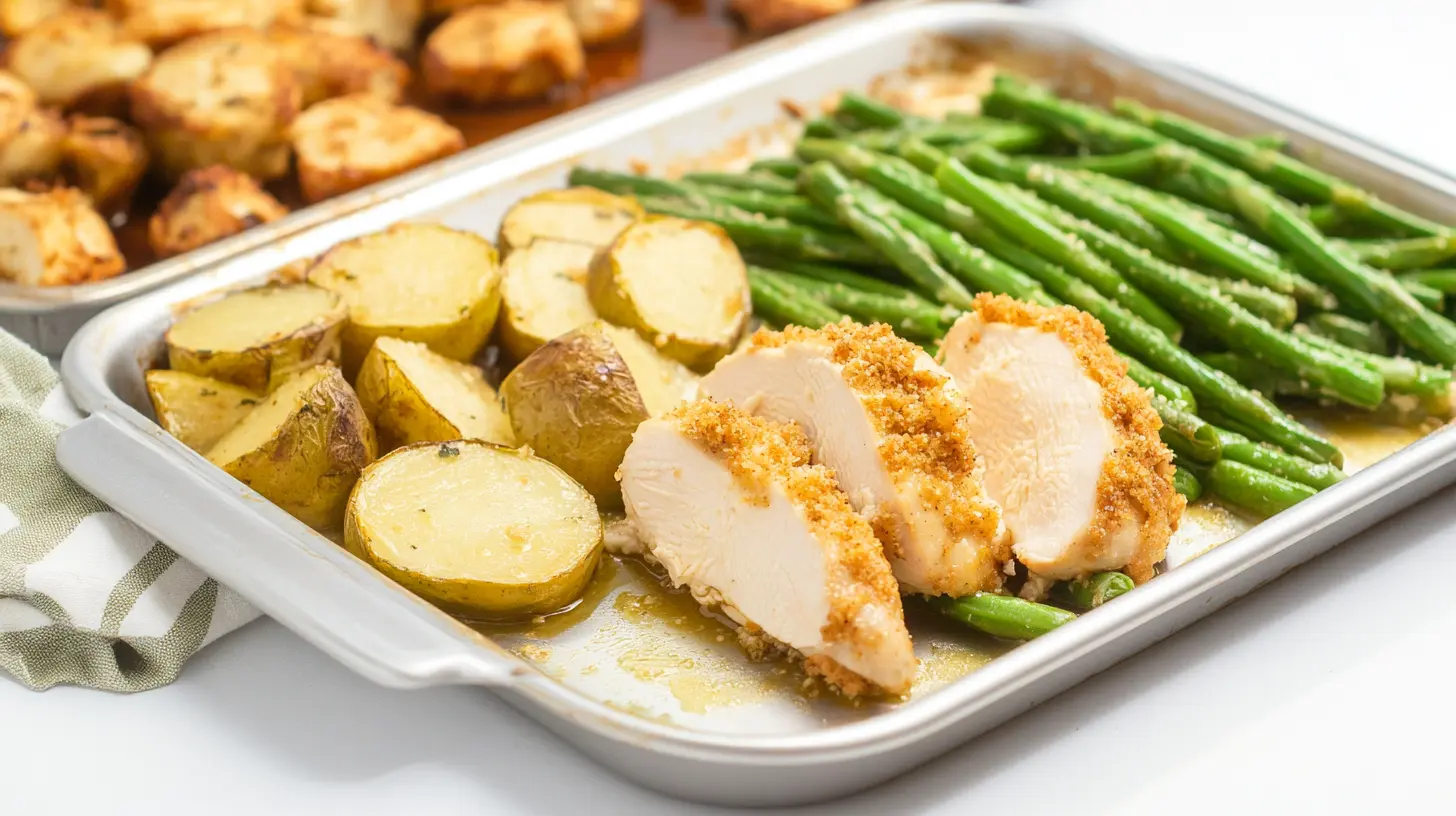 Parmesan Crusted Chicken Sheet Pan Dinner: Quick Weeknight Magic Meal ...
