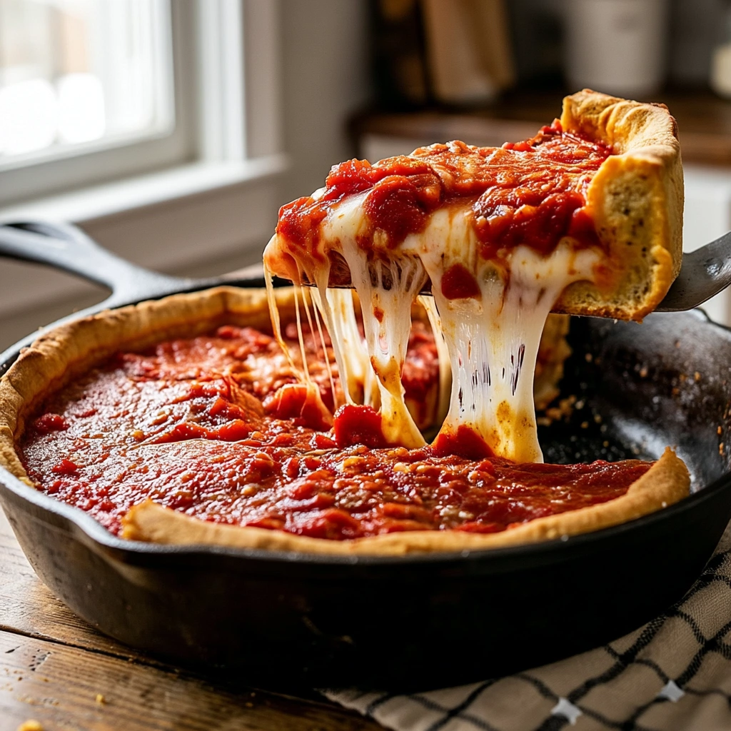 Chicago Style Deep Dish Pizza (Cast Iron) – Comforting and Delicious ...