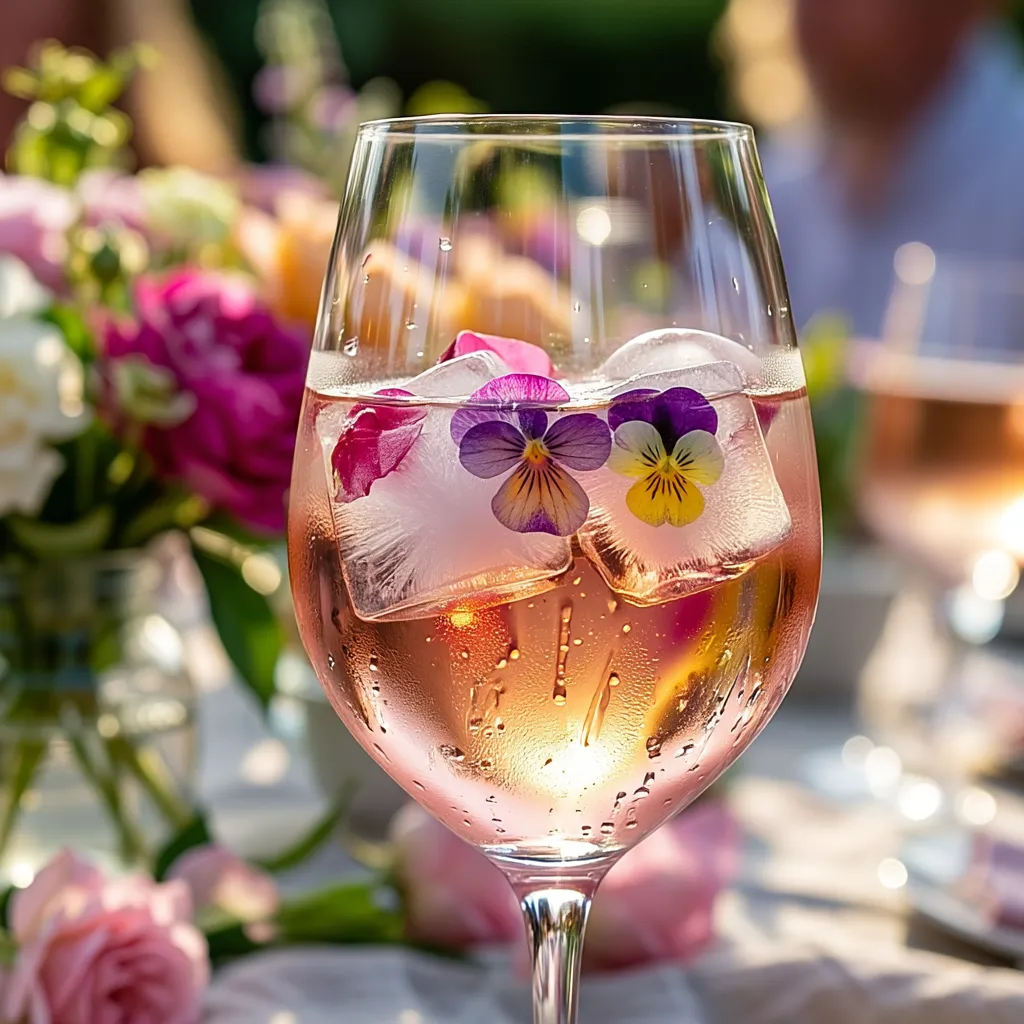 Floral Ice Cube Rosé Spritz: A Delightful 5-Minute Refresher ...