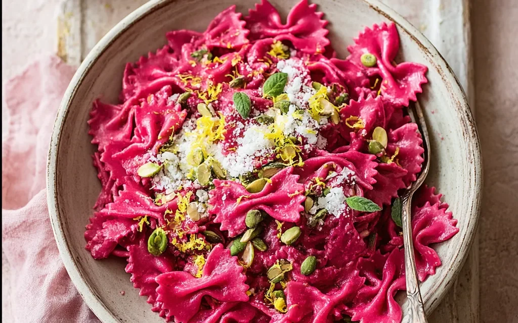 Pink Bow Tie Pasta with Beet Alfredo: A Vibrant and Delicious Meal ...