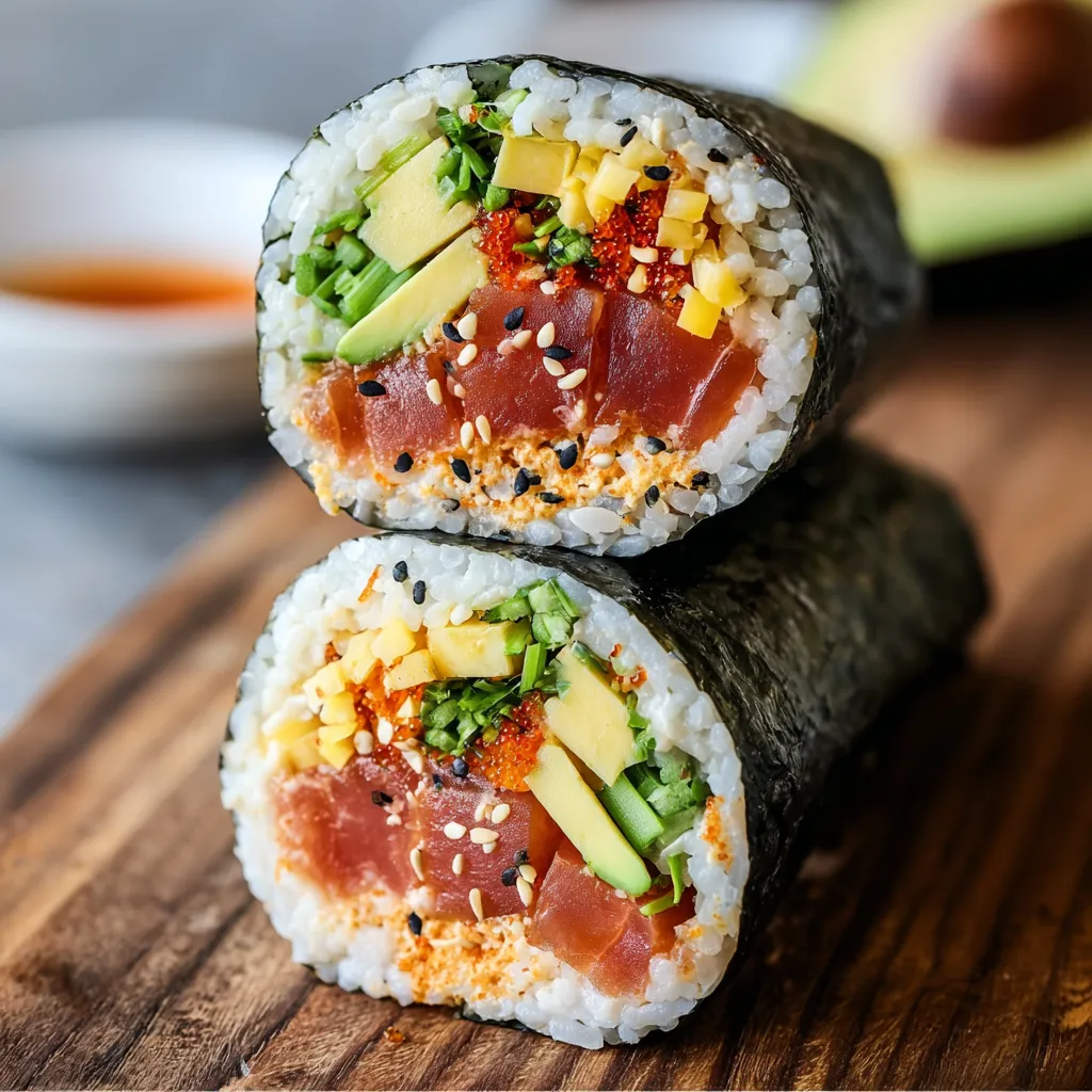 Spicy Tuna Sushi Burrito – A Delicious and Quick Meal - Instantly Recipes