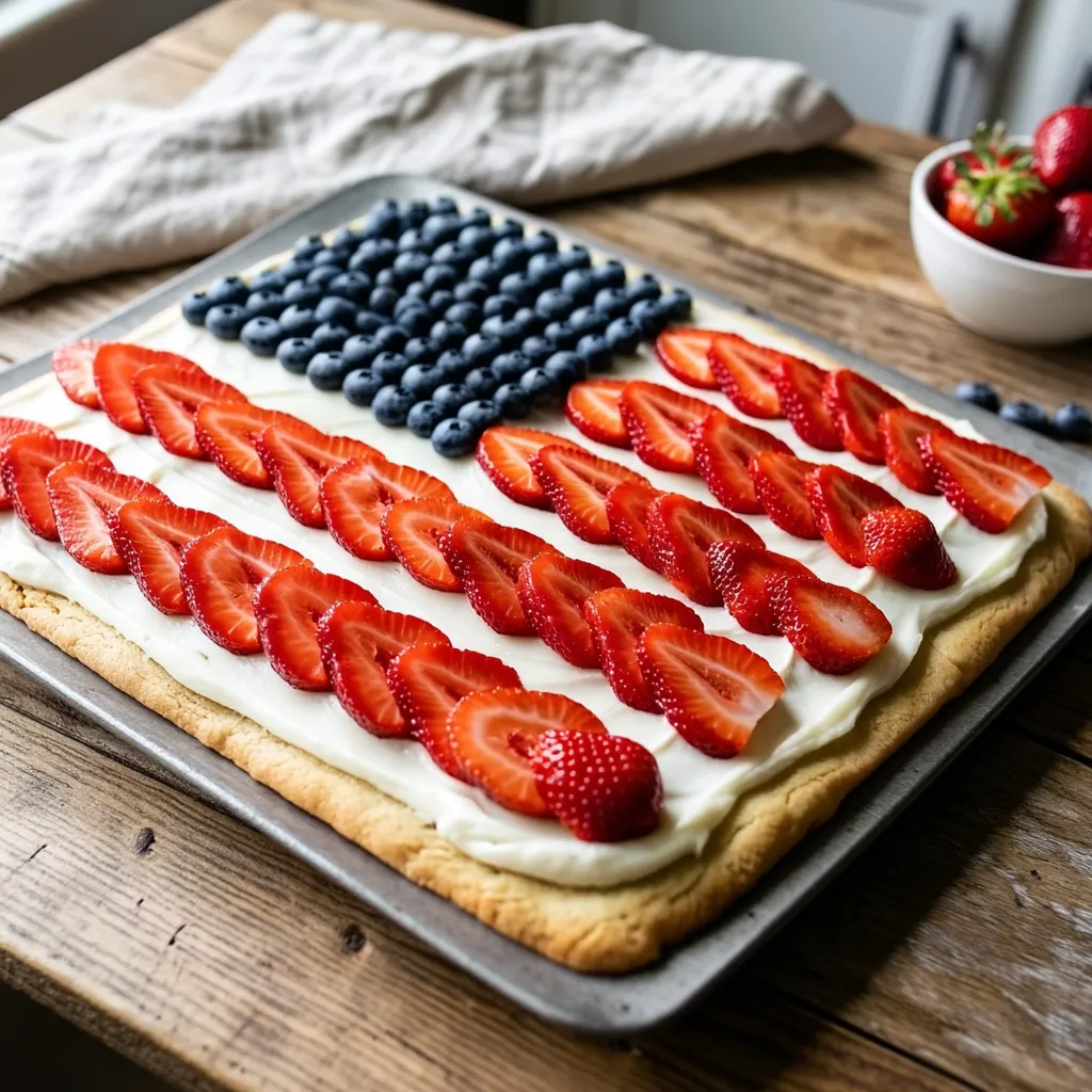 American Flag Fruit Pizza - Instantly Recipes