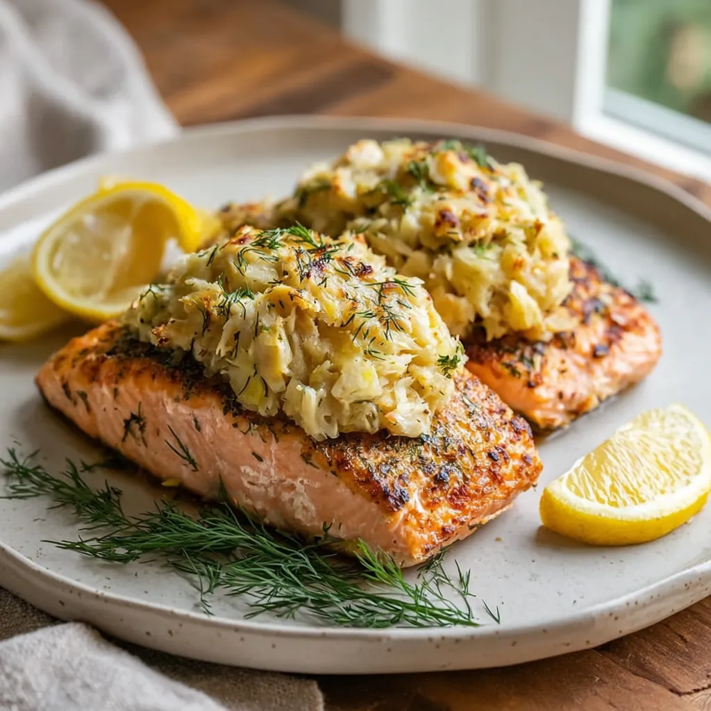 Crab-Stuffed Salmon Fillets - Instantly Recipes