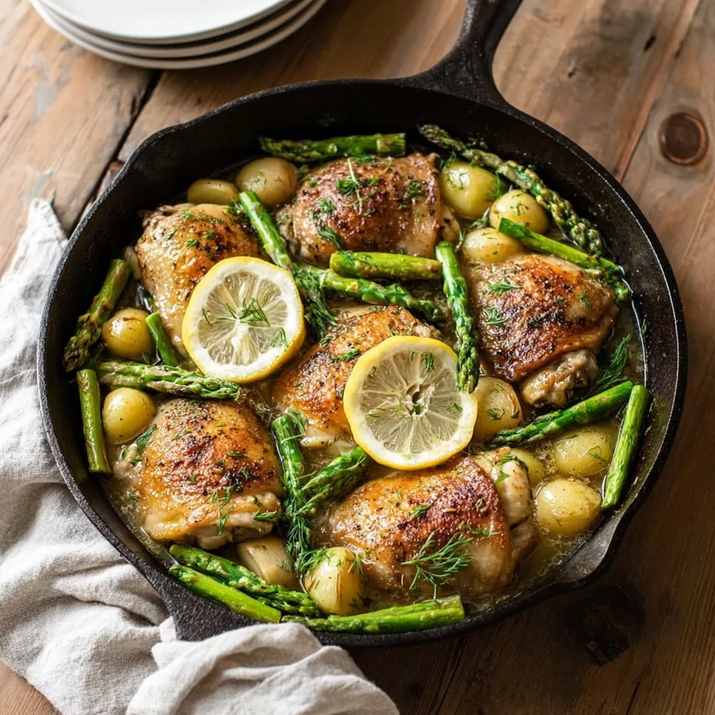 One-Pot Lemon Garlic Chicken with Spring Veggies - Instantly Recipes