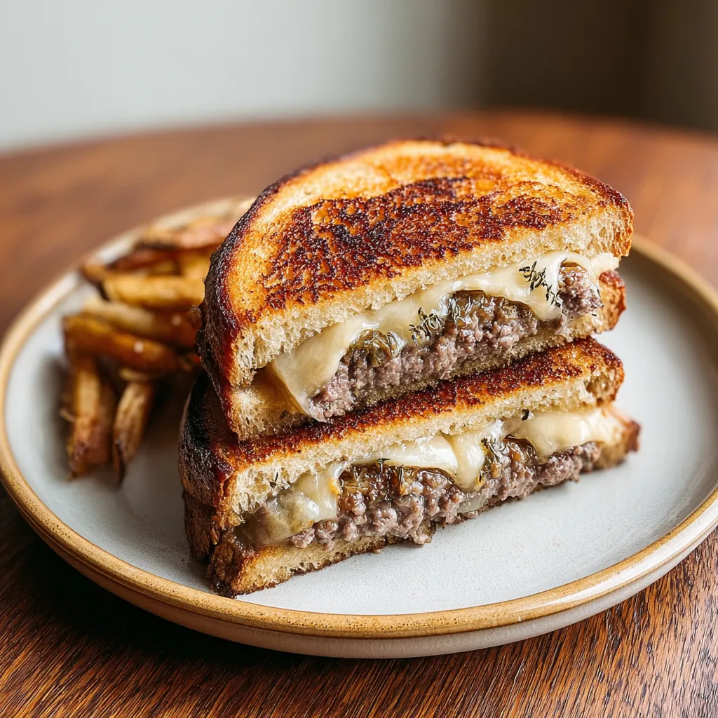 Tallow-Fried Sourdough Patty Melt - Instantly Recipes